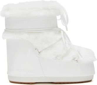 Moon Boot Femme, Chaussures, Blanc, Taille: 36 EU Icon Low Faux Fur Boot