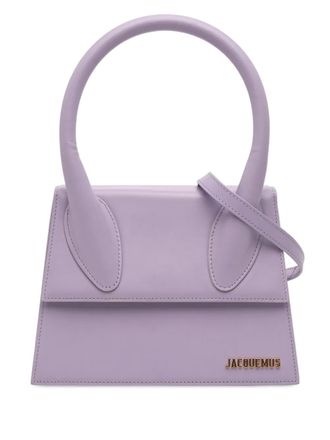 Jacquemus sac &agrave; bandouli&egrave;re Le Grand Chiquito en cuir de veau lisse (2019-2025) - Violet