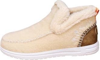 Generic Bottes orthop&eacute;diques confortables en polaire pour femme - Chaussures dhiver doubl&eacute;es chaudes avec semelle antid&eacute;rapante, abricot, 37.5 EU