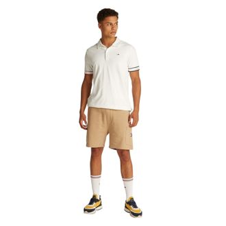 Tommy Jeans Poloshirt f&uuml;r Herren, Schmal, kurz&auml;rmlig (Ecru)
