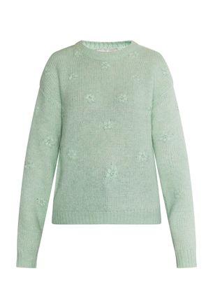 Usha Strickpullover Damen Mintgr&uuml;n Melange