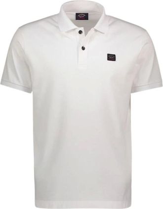 Paul & Shark Homme, Tops, Blanc, Taille: M Polo Base Cotone