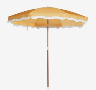 Sklum Parasol Jarko &Oslash;230 cm en tissu et acier SKLUM Jaune Curry