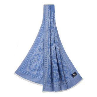 Etro Bedruckter rechteckiger Schal - - Accessories - Herren - Blau - ONE SIZE