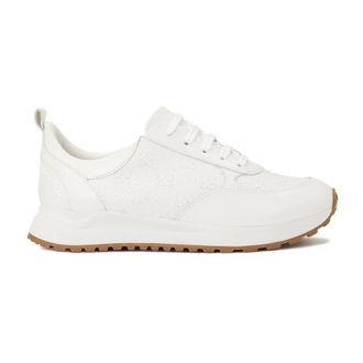Kazar Femme, Chaussures, Blanc, Taille: 40 EU Baskets en cuir blanc &agrave; monogramme