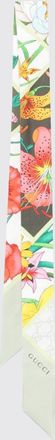 Gucci Seidentwill-Bandeau mit Blumen- und Monogrammdruck