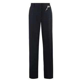 Prada Wollgabardine-Hose - - Trousers - Damen - Blau - M