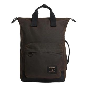 Barbour Gef&uuml;tterter Rucksack aus gewachster Baumwolle - - Bags - Herren - Gr&uuml;n - ONE SIZE