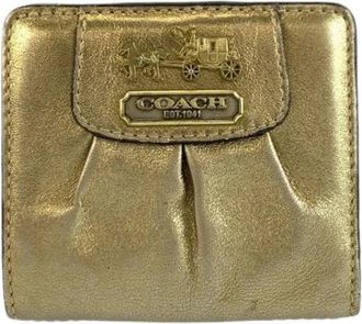 Coach Portefeuille court Pre-owned Horse and Carriage - Femme - Pre-owned - Jaune - Taille: ONE Size