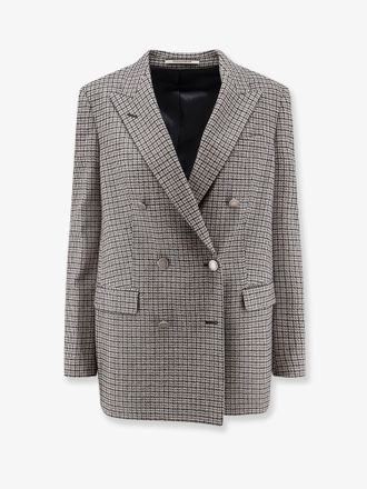 Tagliatore Jasmine pied-de-poule wool blend blazer - TAGLIATORE - gender_Woman