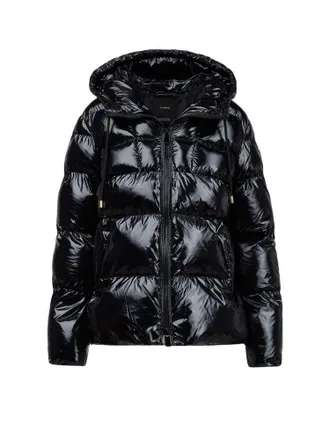 Pinko Womens Winter Jacket Black Limousine Polyamide Apparel - Outwear