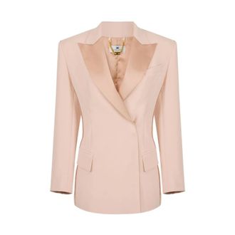 Elisabetta Franchi Femme, Vestes, Rose, Taille: 36 FR Veste L&eacute;g&egrave;re en Cr&ecirc;pe