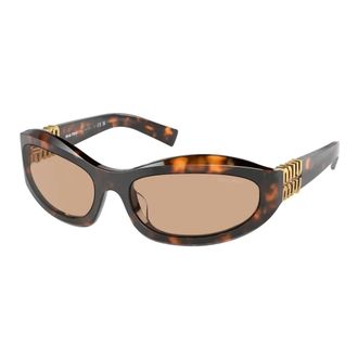Miu Miu Sonnenbrille Mu14Zs Dunkelbraune Gl&auml;ser - - Accessories - Damen - Braun - 59 MM