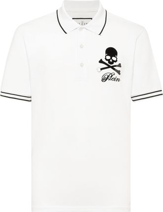 Philipp Plein Piquet Polo Shirt Skull & Bones