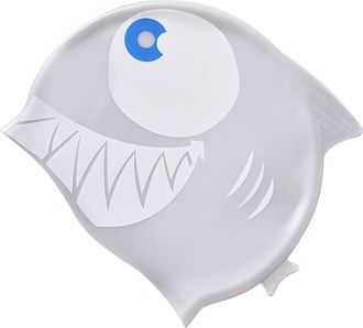 Generic Kinder-Badekappen für - Hai-Schutz-Badekappe | Silikon-Cartoon-Tierschutz, lustige Badebekleidung, Badekappen, Zubehör für Kinder, Mädchen, Kleinkinde