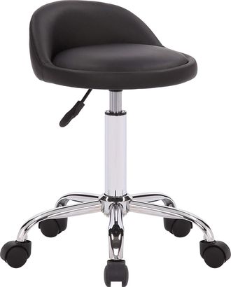 Clp Arbeitshocker Teramo I Höhenverstellbarer Drehstuhl Mit Kunstleder-Bezug, Farbe:schwarz