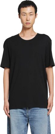 Christophe Lemaire Scoop Neck Tee in Ribbed Jersey