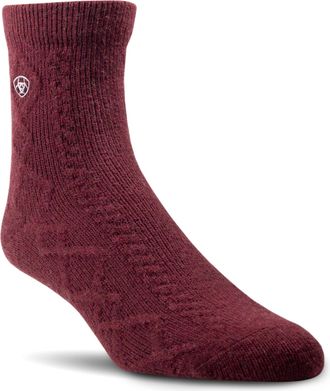Ariat Womens Countryside Mid Socks in Tawny Port, Size OS, by Ariat