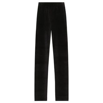 Dolce & Gabbana Cotton Chenille Jogginghose mit DG-Logo - - Trousers - Damen - Schwarzk - L