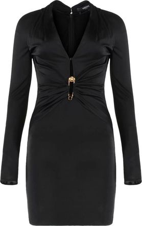 Versace Femme, Robes, Noir, Taille: 38 FR Safety Pin Detail