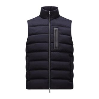 Moncler Logo Detail Steppweste - - Jackets - Herren - Blau - M