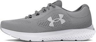 Under Armour UA Charged Rogue 4 Chaussures de sport pour hommes, baskets légères et respirantes, acier/blanc/noir