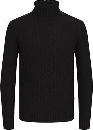 Jack & Jones Jjcraig Knit Roll Neck Aw24 Pull en Tricot, Noir, S Homme