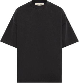 Fear of God Femme, Tops, Noir, Taille: 38 FR T-Shirt &agrave; Col Rond