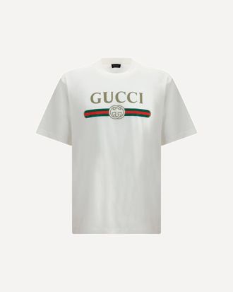 Gucci Printed silk-blend jersey T-shirt Male M