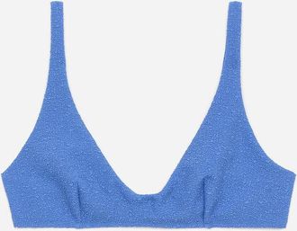 Arket Strukturiertes Bikinioberteil -Blau