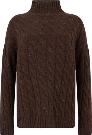 Max Mara Pull &agrave; col roul&eacute; - Femme - Pulls - Brun - Taille: 42 FR