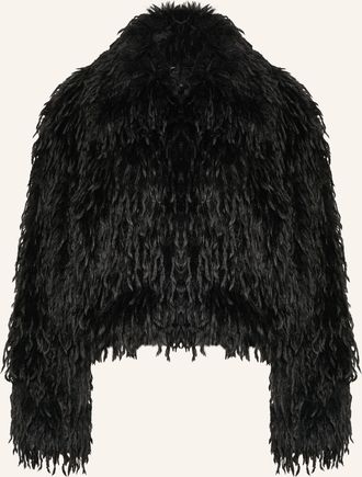 HUGO BOSS Kunstfell-Jacke Cecool schwarz