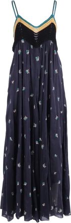 Forte_Forte Femme, Robes, Bleu, Taille: 38 FR Abito Bustier Voile Ricamo Petites Fleurs