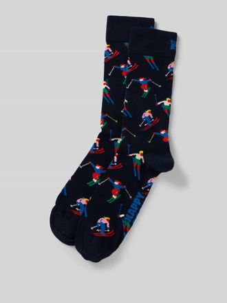 Happy Socks Regular Fit Socken mit Logo-Stitching Modell Skiing