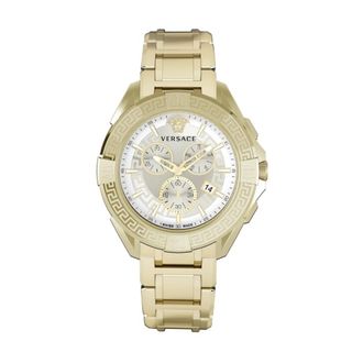 Versace Chrono Sporty Gold Wei&szlig; Uhr - - Accessories - Herren - Mehrfarbig - ONE SIZE