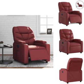 vidaXL Vidaxl - Relaxsessel Elektrisch Weinrot Kunstleder - Fernsehsessel - Relaxsessel - Elektrischer Sessel - Bequeme Lounge Chair - Lederlook Sessel
