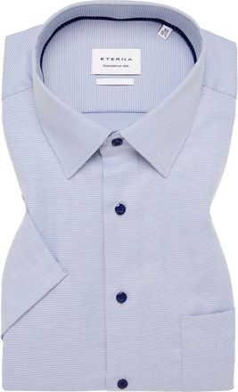 Eterna B&uuml;gelfreies Kurzarmhemd mit Kleinmuster, Slim Fit in