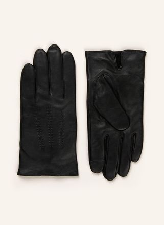 HUGO BOSS Lederhandschuhe Hainz schwarz