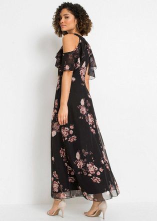 Bonprix Maxikleid f&uuml;r eleganten Auftritt, aus leichtem Mesh-Material, lockere Passform