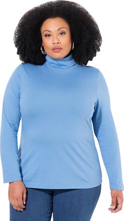 Ulla Popken Damen große Größen Übergrößen Plus Size Shirt, Rollkragen, Slim, Langarm