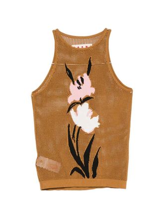 Marni Haut en maille avec incrustations florales