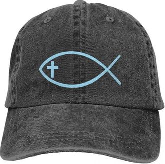 Generic Ichthys Fish Trucker Casquette de baseball pour homme avec inscription &laquo; Fish Trucker &raquo;