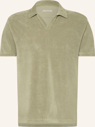 Juvia Frottee-Poloshirt gruen