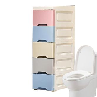Generic Badezimmer-Bodenschrank, bodenstehender K&uuml;chen-Organizer-Schrank mit Rollen, 5-st&ouml;ckiges Schubladen-Design, vertikale Organizer-Regale f&uuml;r Hotel, Wohn