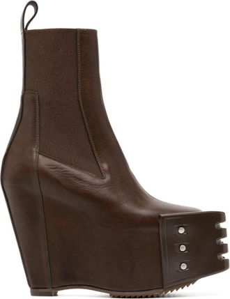Rick Owens Beatle-Stiefel mit Wedge-Absatz - Braun