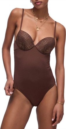 Liu Jo Femme, Maillots de bain, Brun, Taille: 42 FR Maillot de bain une pi&egrave;ce push-up