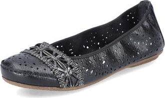 Rieker Femme Ballerines 41466, Dame Ballerines Classiques,Ballerines,Chaussures dété,élastique,Noir (Schwarz Kombi / 00),40 EU / 6.5 UK