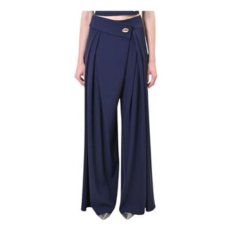 Rinascimento Palazzo-Hose mit Knopfdesign - - Trousers - Damen - Blau - XS