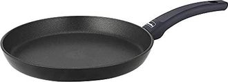 Berndes Pfanne 24 cm, flache Crepe Pfanne für Crepes und Pfannkuchen, Induktion, Aluminium, antihaft beschichtet Specials Induction, Nero