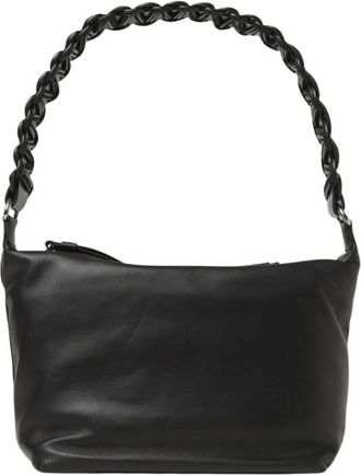 Kara Femme, Sacs, Noir, Taille: ONE Size Sac à Bandoulière en Cuir Tressé